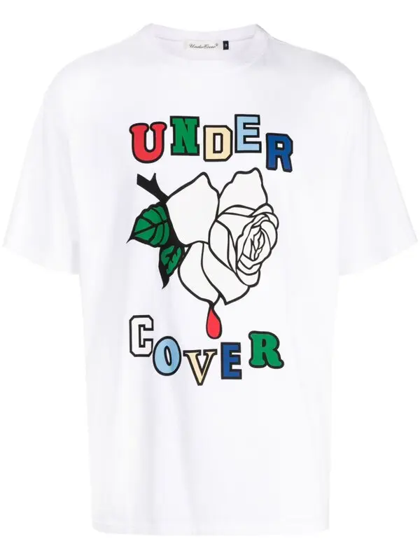 UNDERCOVERISM Rose Cotton T-shirt - White
