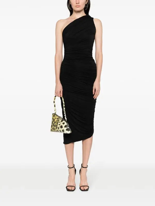 Gauge81 Ira One-shoulder Draped Midi Dress