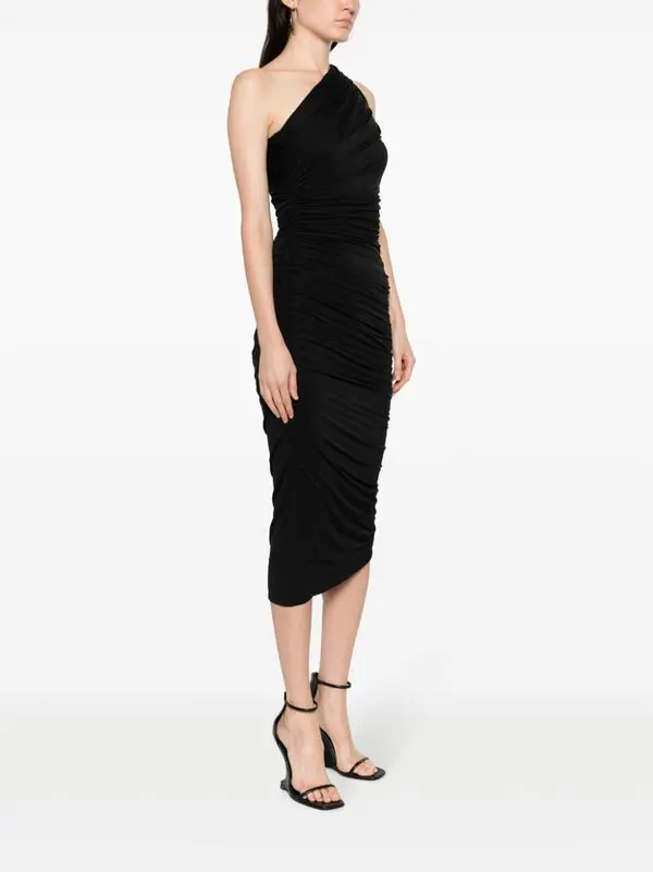 Gauge81 Ira One-shoulder Draped Midi Dress