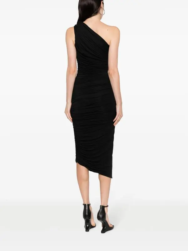 Gauge81 Ira One-shoulder Draped Midi Dress