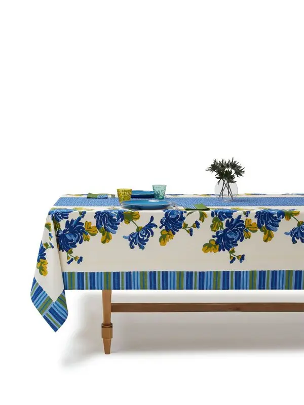LISA CORTI Vienna Floral-print Rectangular Tablecloth