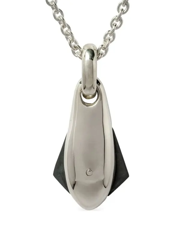 PARTS OF FOUR Chrysalis Statement Pendant Necklace - Silver
