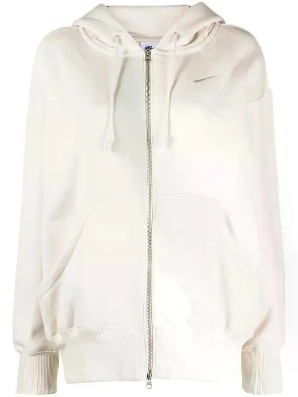 Nike Phoenix Logo-embroidered Zip-up Hoodie - 104 Beige