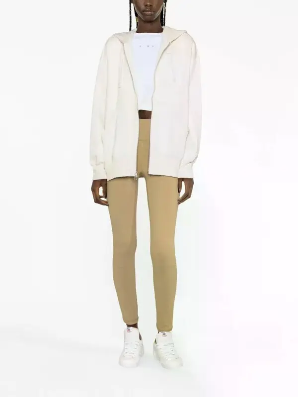 Nike Phoenix Logo-embroidered Zip-up Hoodie - 104 Beige