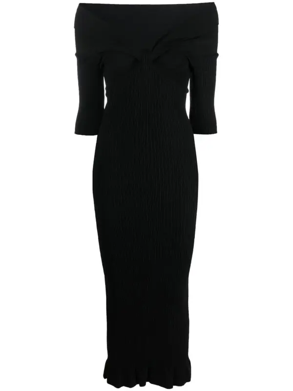Philosophy Di Lorenzo Serafini Ribbed-knit Midi Dress