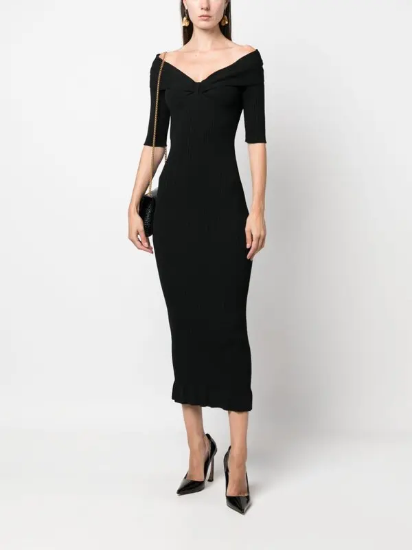 Philosophy Di Lorenzo Serafini Ribbed-knit Midi Dress