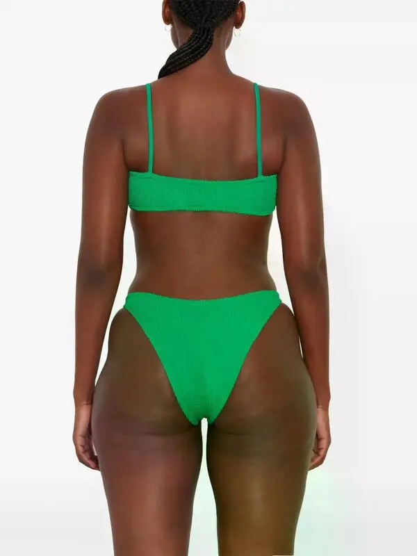 Hunza G Gigi Crinkle-effect Bikini - Green