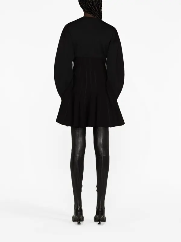 Alexander McQueen Wool-blend Flared Minidress