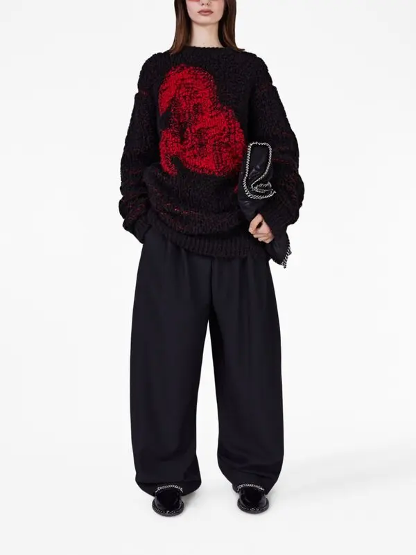 Stella McCartney Pixel Horse Jacquard Wool Jumper