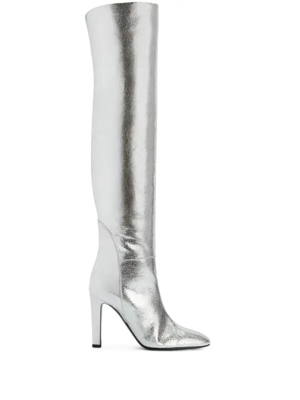 GIUSEPPE ZANOTTI 105mm Hattie Knee-high Boots - Silver