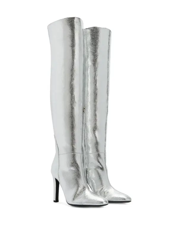 GIUSEPPE ZANOTTI 105mm Hattie Knee-high Boots - Silver