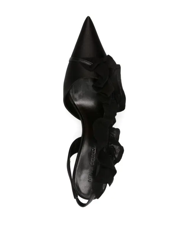 NENSI DOJAKA Ruffle-detailed Slingbacks
