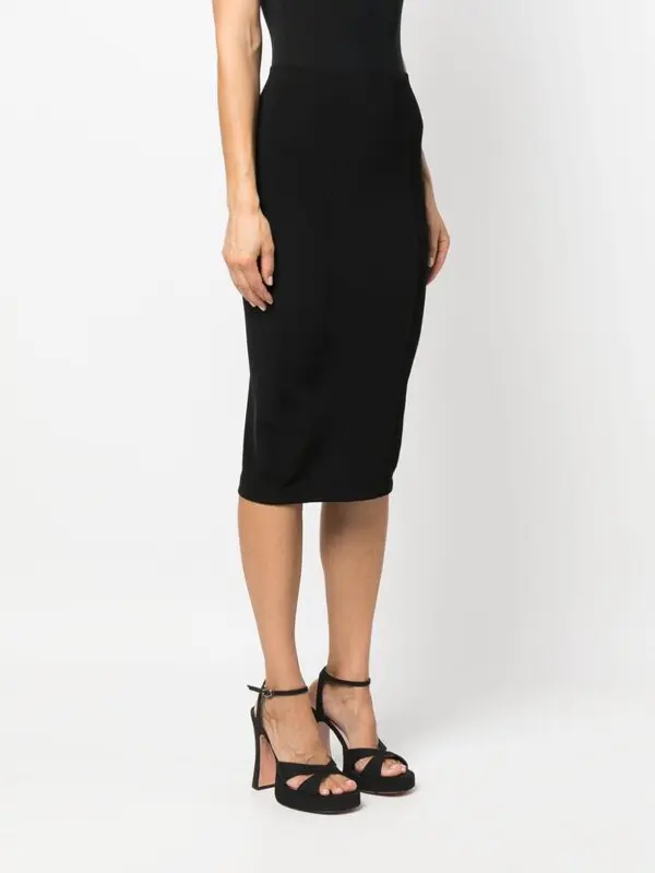Pinko Rear Slit Midi Skirt