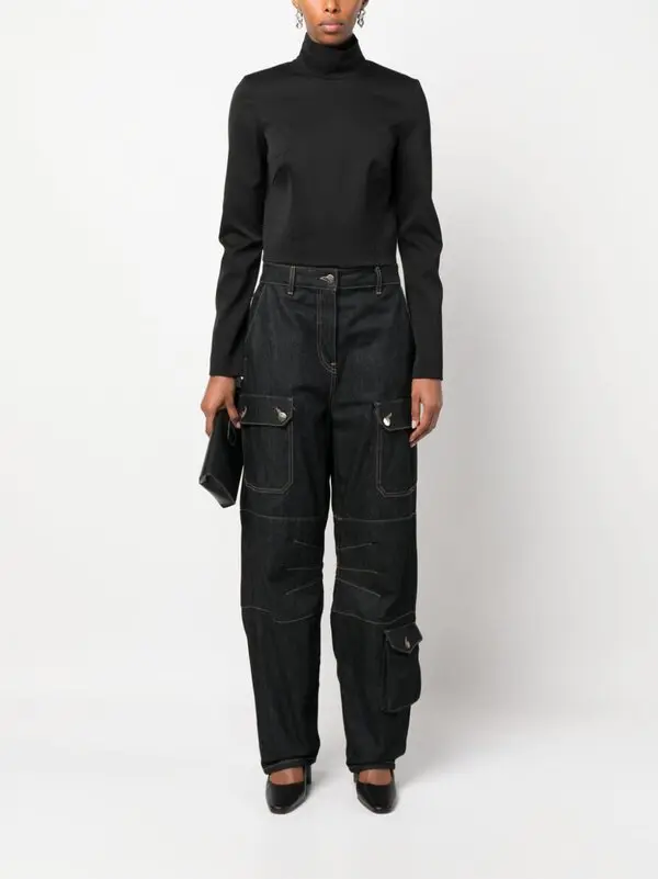 MAISON MARGIELA Cropped High Neck Blouse