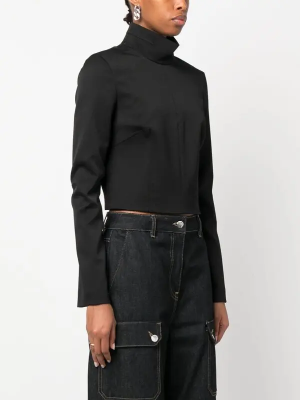 MAISON MARGIELA Cropped High Neck Blouse