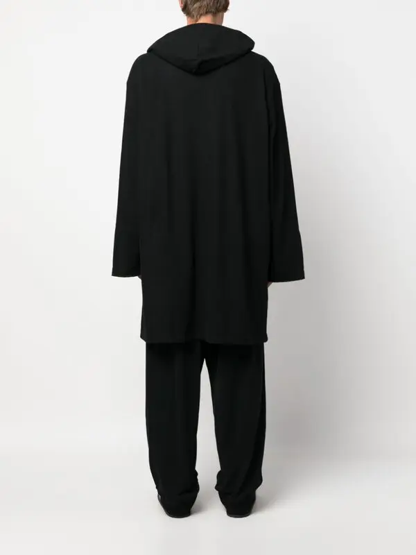 Yohji Yamamoto Single-breasted Hooded Coat