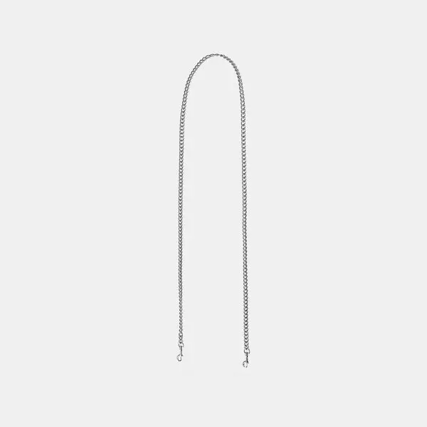 COACH Chain Strap With Dogleash Clips - Silver