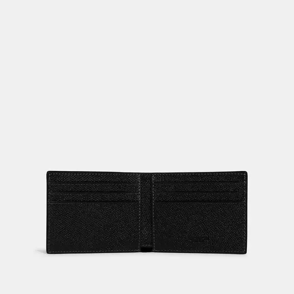 COACH Slim Billfold Wallet In Crossgrain Leather