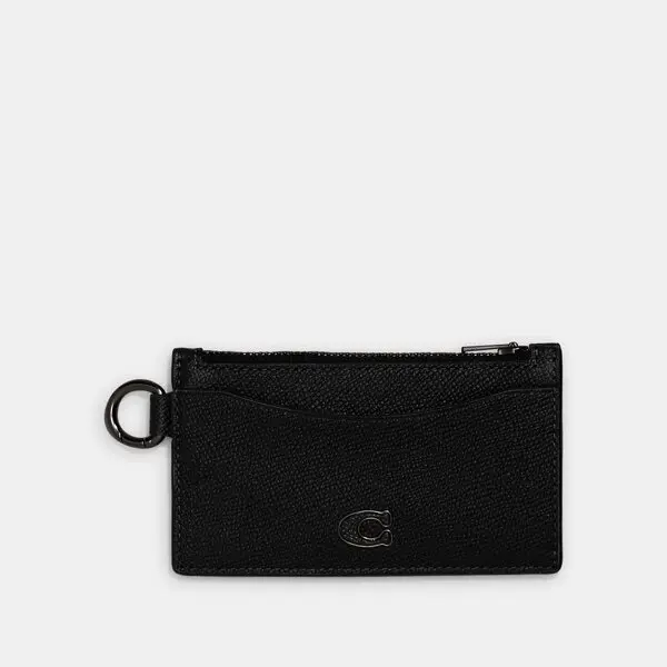 COACH® Zip Card Case - Black