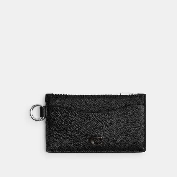COACH Zip Card Case - Black
