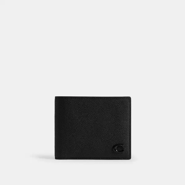 COACH 3-in-1 Wallet With Signature Canvas Interior - Black