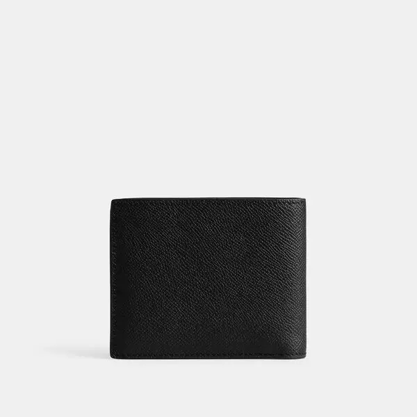 Coach 3 In 1 Wallet With Signature Canvas Interior - Black