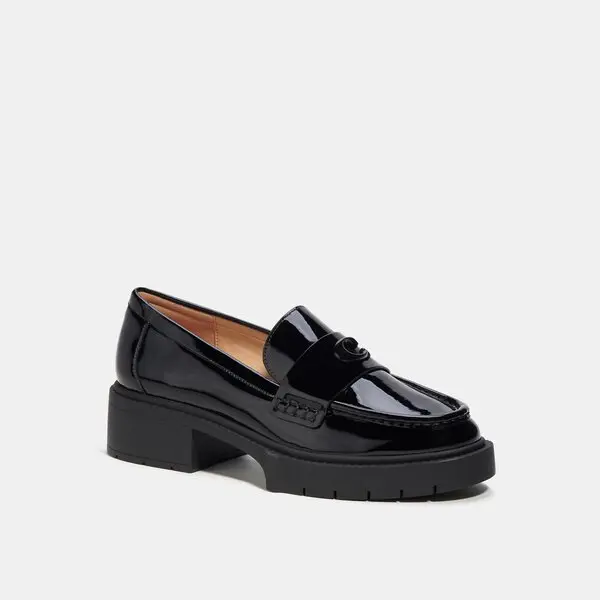 COACH Leah Loafer - Black Patent