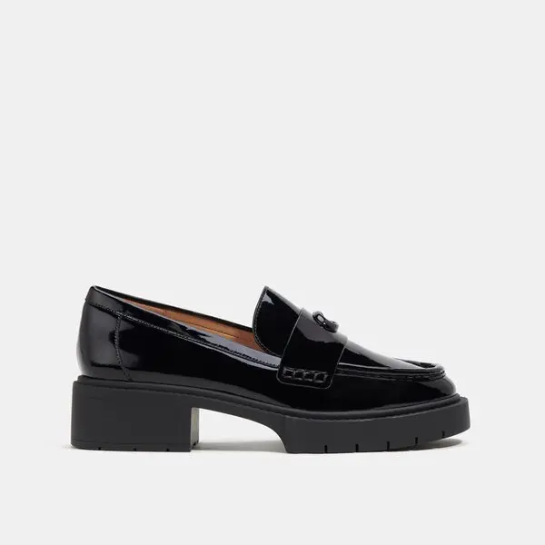 COACH Leah Loafer - Black Patent