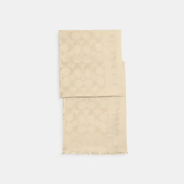 COACH Signature Stole - Beige