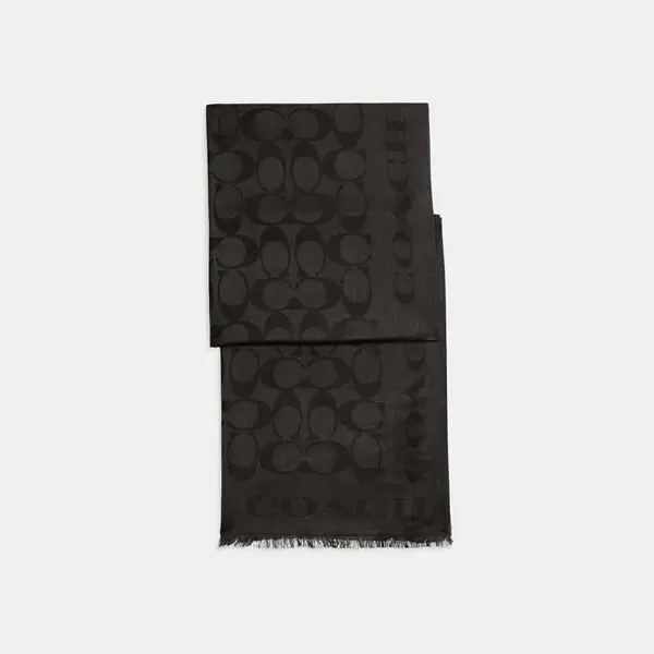 COACH Signature Stole - Black