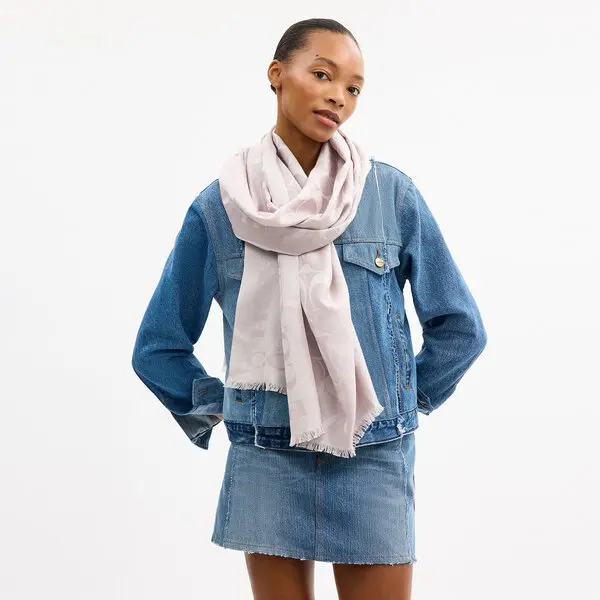 COACH Signature Stole - Grey