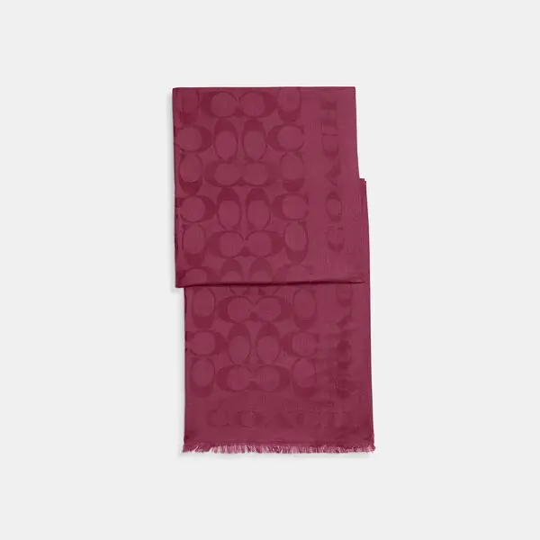 COACH Signature Stole - Merlot