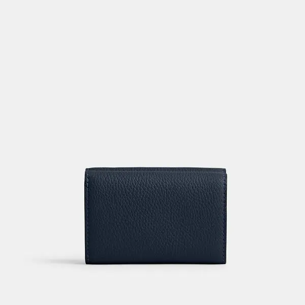 COACH® Essential Mini Trifold Wallet - Silver/dark Navy