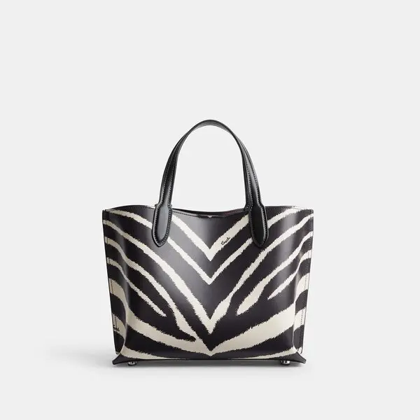 COACH Willow Tote 24 With Zebra Print