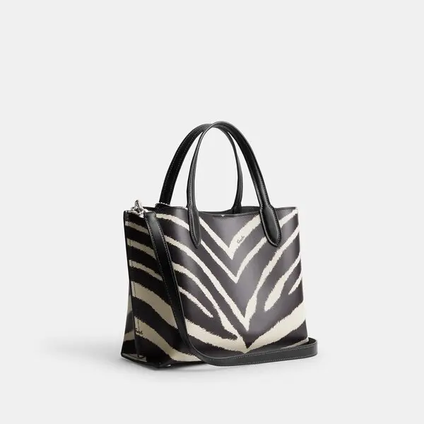 COACH Willow Tote 24 With Zebra Print