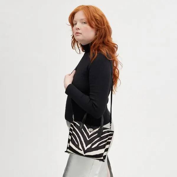 COACH Willow Tote 24 With Zebra Print