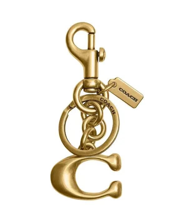 COACH Signature Bag Charm - Brass/brass