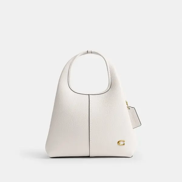COACH Lana Shoulder Bag 23 In Polished Pebble Leather - Brass/chalk