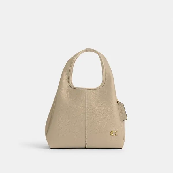COACH Lana Shoulder Bag 23 In Polished Pebble Leather - Brass/ivory