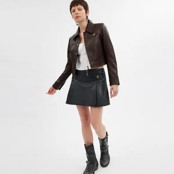 Coach - Heritage C Snap-Front Leather Jacket