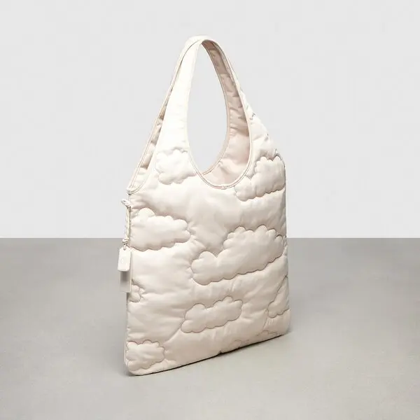 COACHTOPIA Loop Flat Tote With Quilting - Cloud/cloud