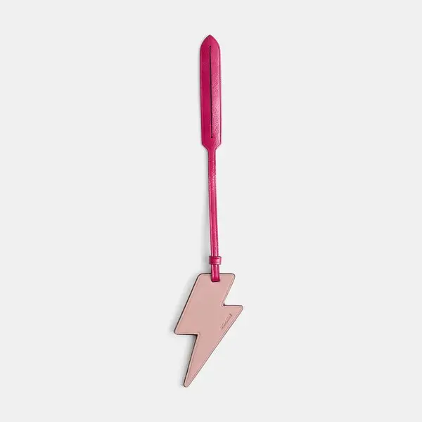 COACH Remade Lightning Bolt Bag Charm - Pink/multi
