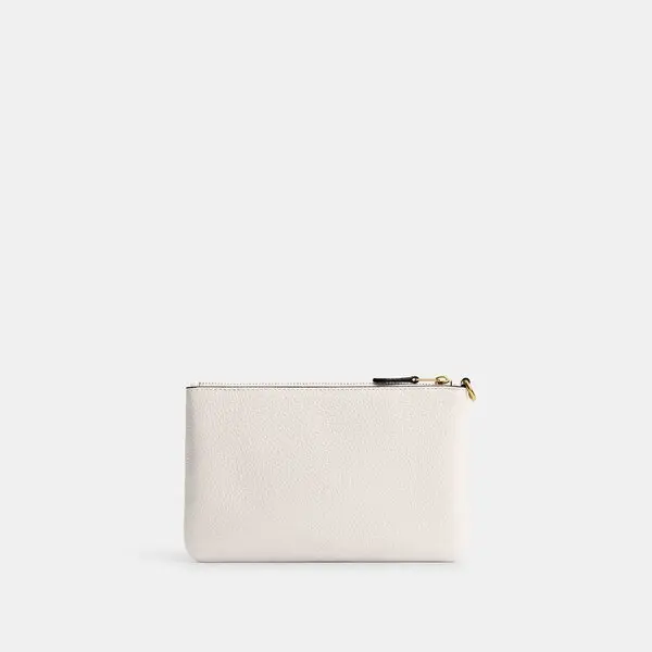 COACH Wristlet - Brass/chalk