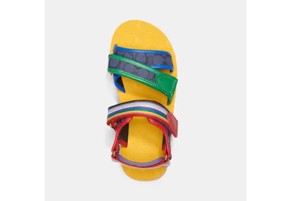 Coach Sport Sandal In Signature Jacquard And Rainbow In  display picture 2