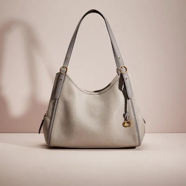 COACH Restored Lori Shoulder Bag In Colorblock - Brass/dove Grey