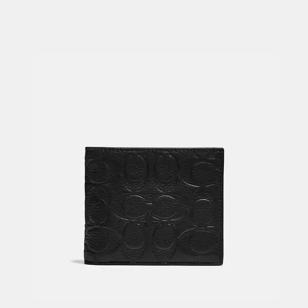 COACH® 3-in-1 Wallet In Signature Leather - Black