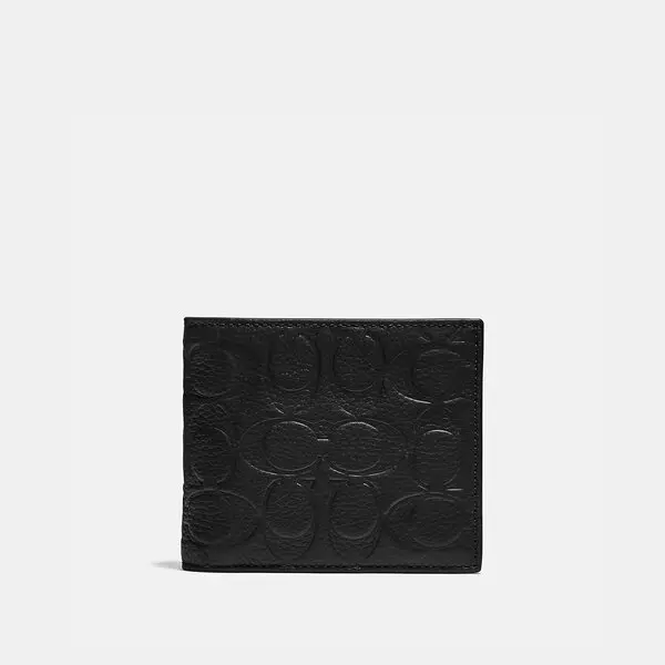 COACH 3-in-1 Wallet In Signature Leather - Black