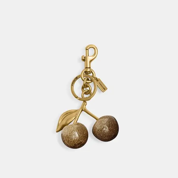 COACH Cherry Bag Charm - Brass/brass