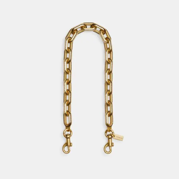 COACH Link Chain Strap - Brass