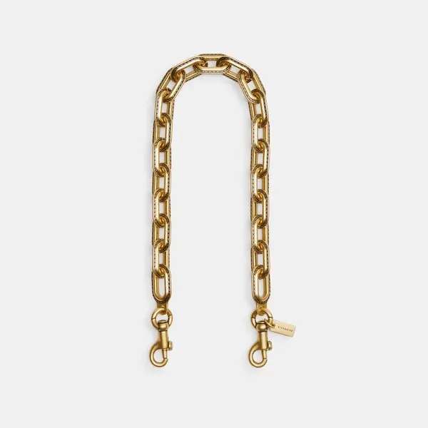 COACH Link Chain Strap - Brass